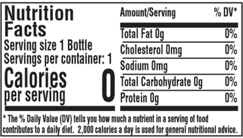 What are the nutritional facts for your various types of water ...